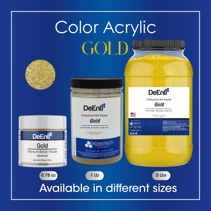 Gold Glitter Acrylic Powder for Nails | Professional Bulk Acrylic Nail ...