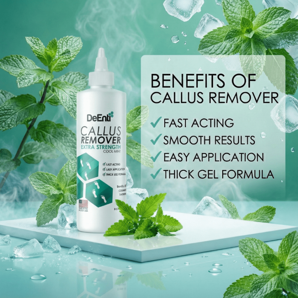 8 oz Cool Mint Extra Strength Callus Remover Gel for Feet